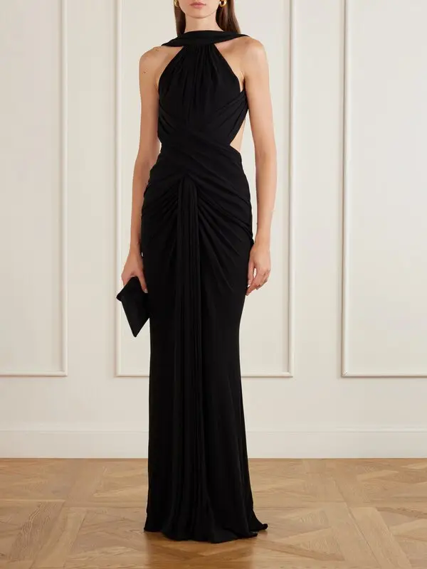 Elie Saab Draped Jersey Gown