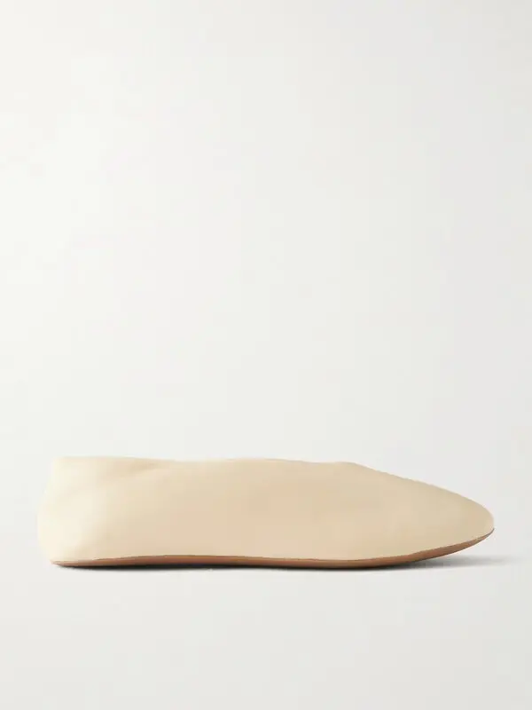 THE ROW Stella Shearling-lined Leather Ballet Flats