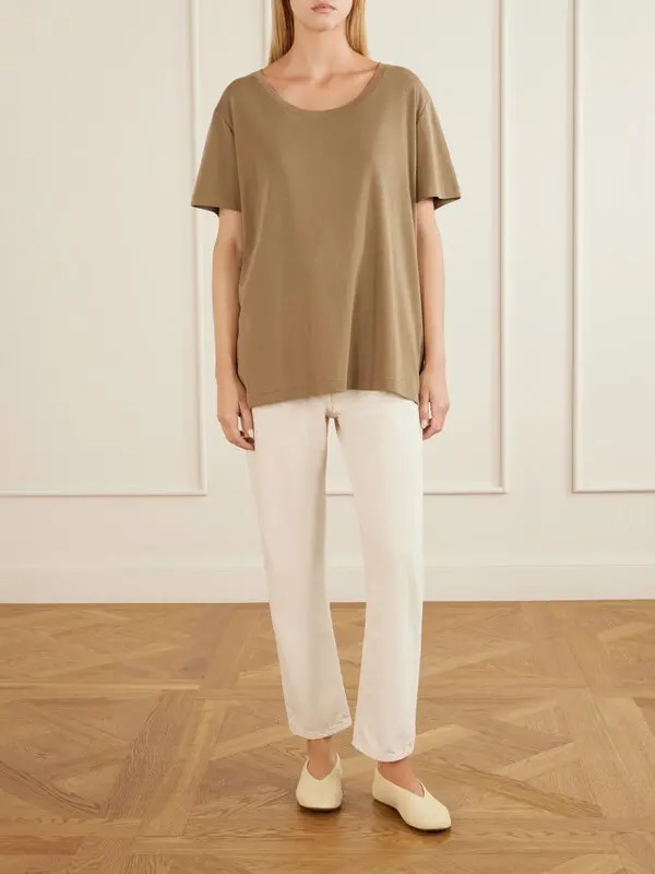THE ROW Stella Shearling-lined Leather Ballet Flats