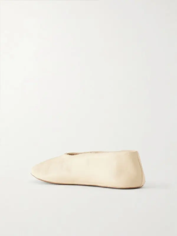 THE ROW Stella Shearling-lined Leather Ballet Flats