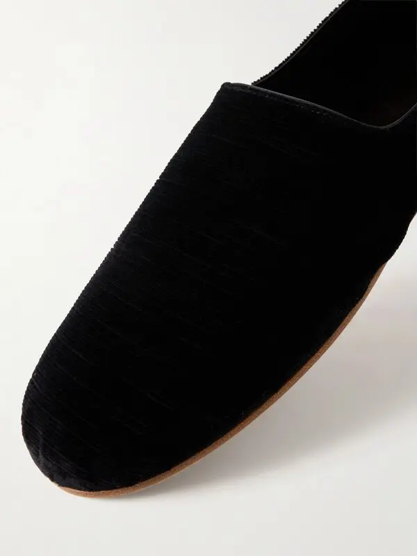 THE ROW Ponti Velvet Slippers