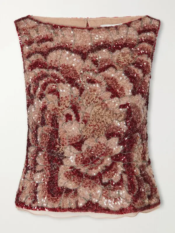 CLIO PEPPIATT Sequin-embellished Blouse