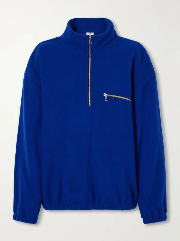 RIER Riere "polar" Wool-fleece Half-zip Sweatshirt
