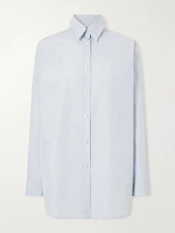 JIL SANDER Cotton Shirt - Blue