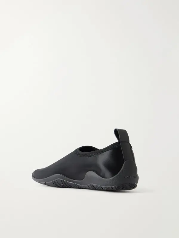 JIL SANDER Elbe Rubber-trimmed Satin Flats