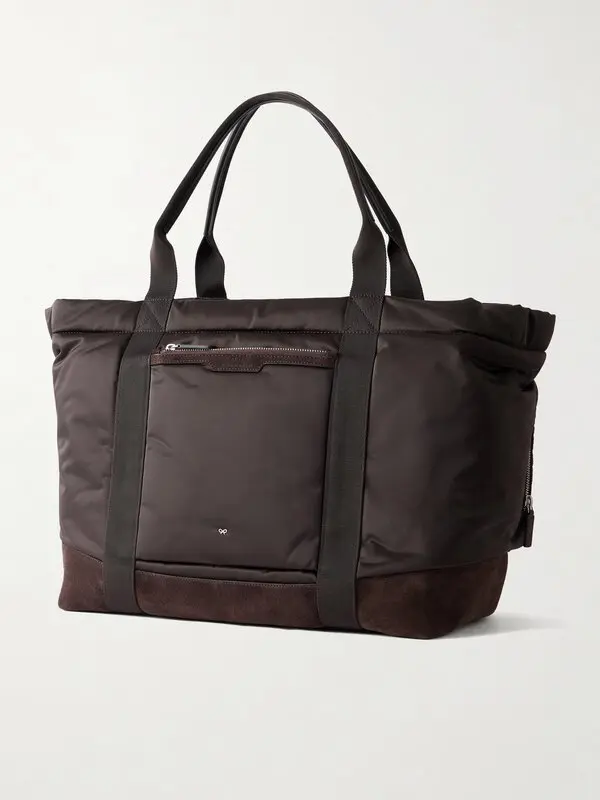 ANYA HINDMARCH Travel Leather-trimmed Shell Weekend Bag