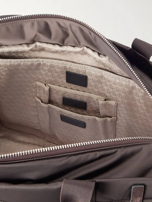ANYA HINDMARCH Travel Leather-trimmed Shell Weekend Bag