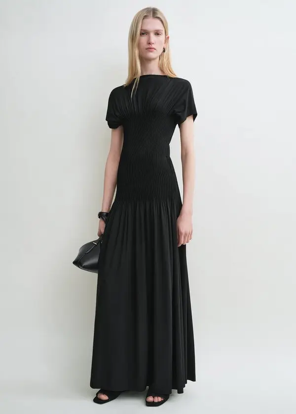 TOTEME Knife-pleated Jersey Dress