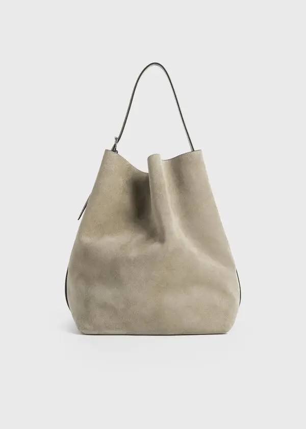 TOTEME Belted Suede Tote - Desert