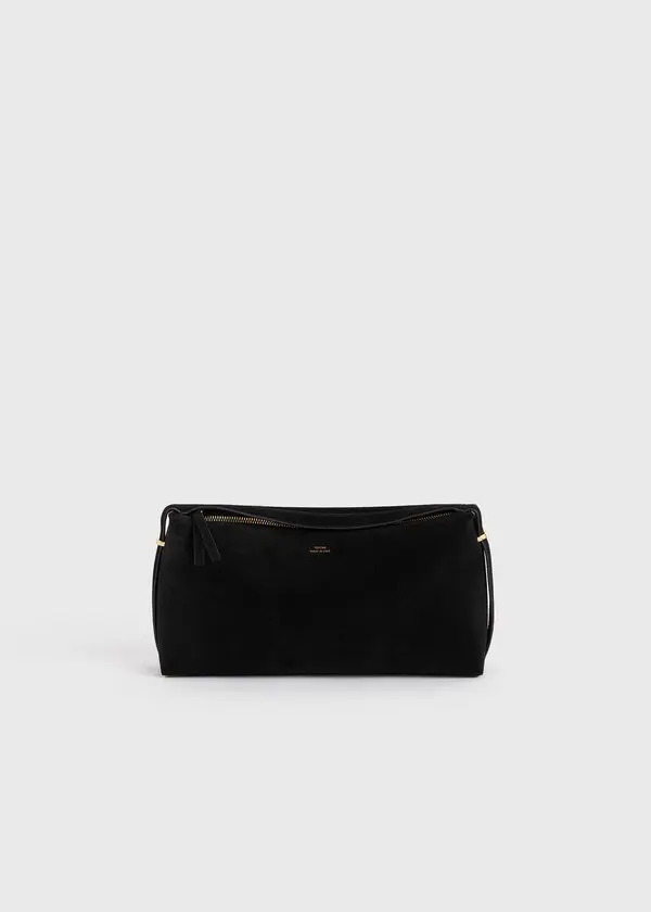 TOTEME Belted Suede Clutch - Black