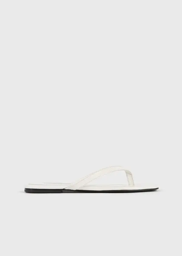 TOTEME Croco-embossed Flip Flops