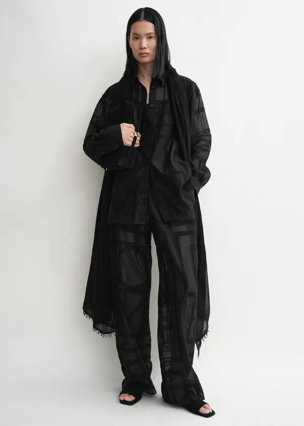 TOTEME Classic Crochet Shirt - Black