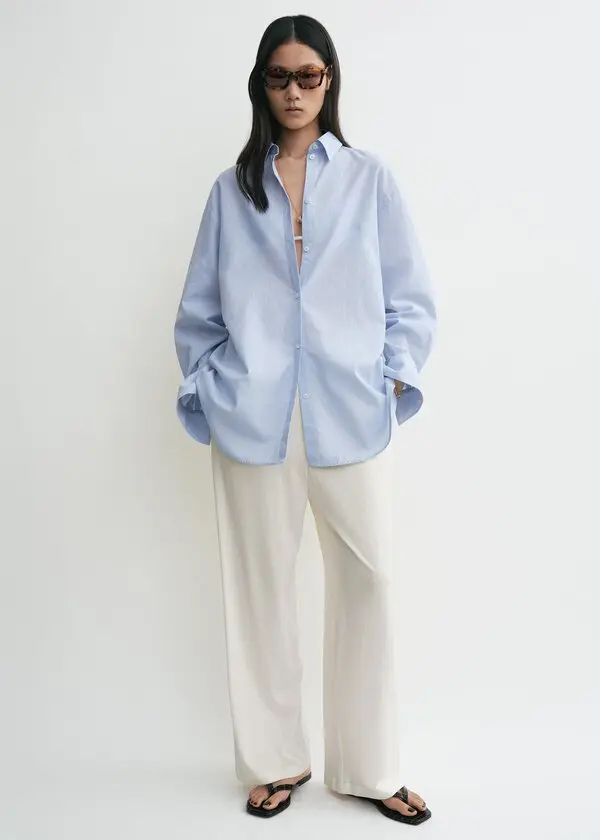TOTEME Oversized Summer Shirt - Sky