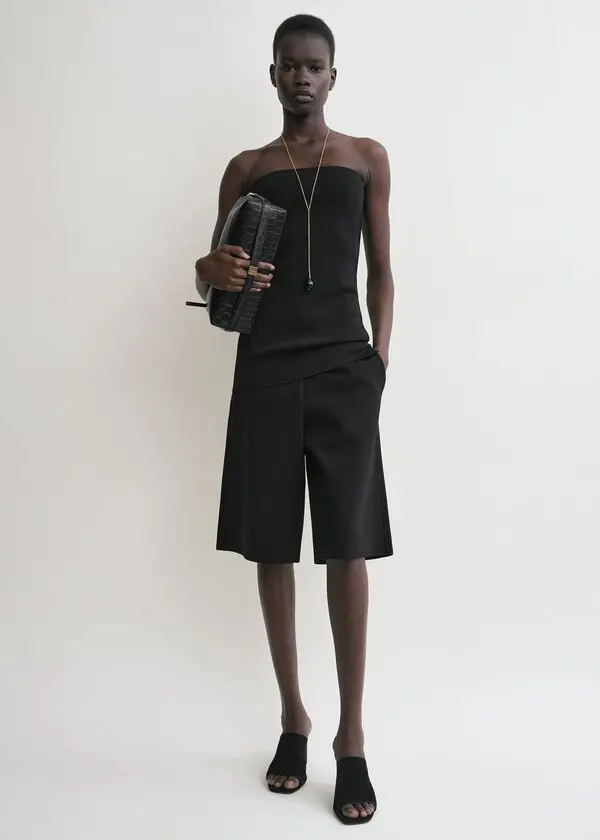 TOTEME Compact Knit Tube Top - Black