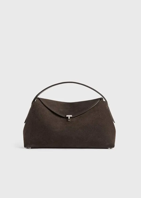 TOTEME T-lock Suede Top Handle