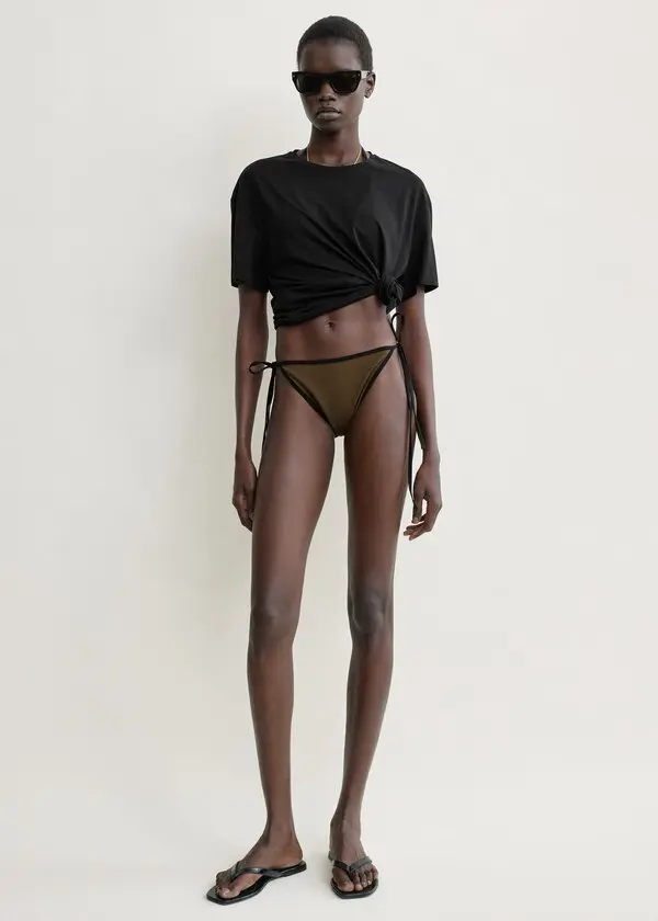 TOTEME Stripe Tie Bikini Bottoms