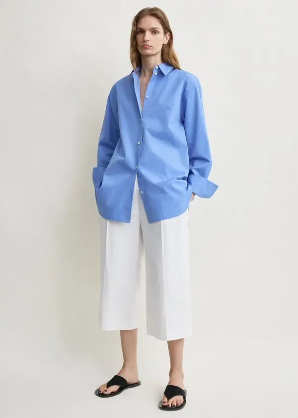 TOTEME Cotton Summer Shirt - Cornflower
