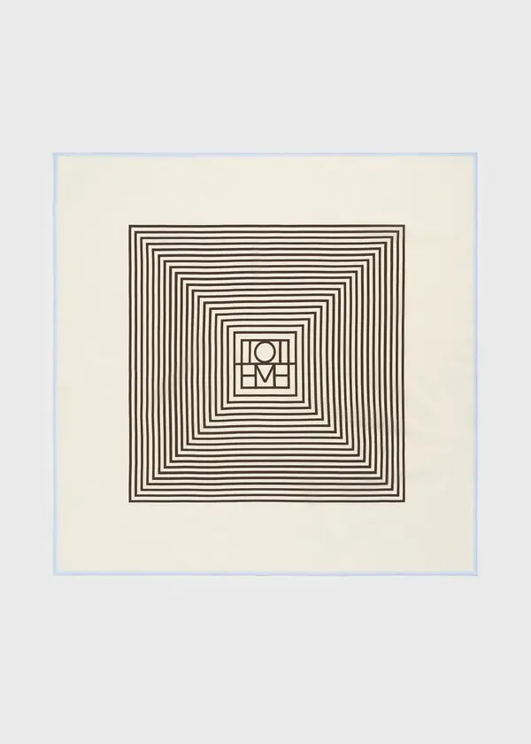 TOTEME Centered Monogram Silk Scarf