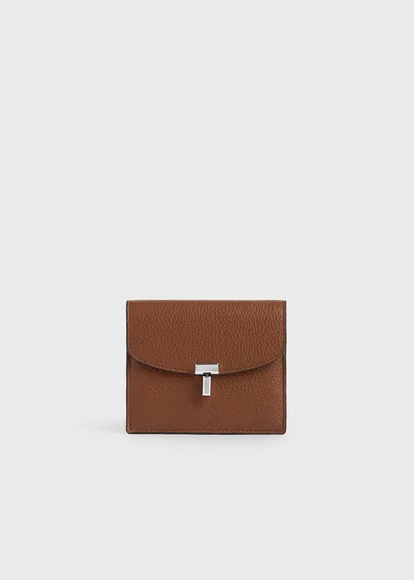 TOTEME T-lock Grained-leather Cardholder