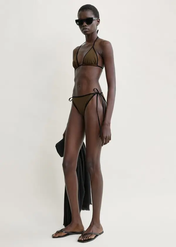 TOTEME Stripe Tie Bikini Top