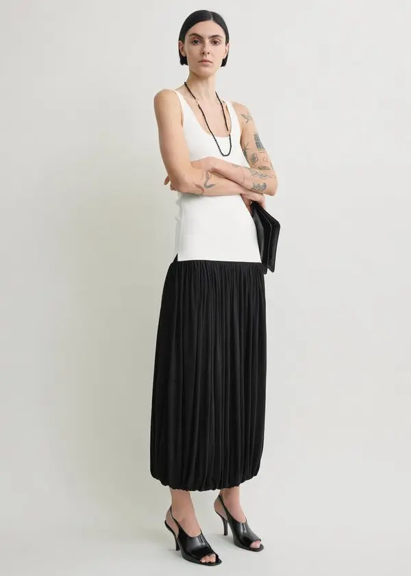 TOTEME Soft Gathered Skirt - Black