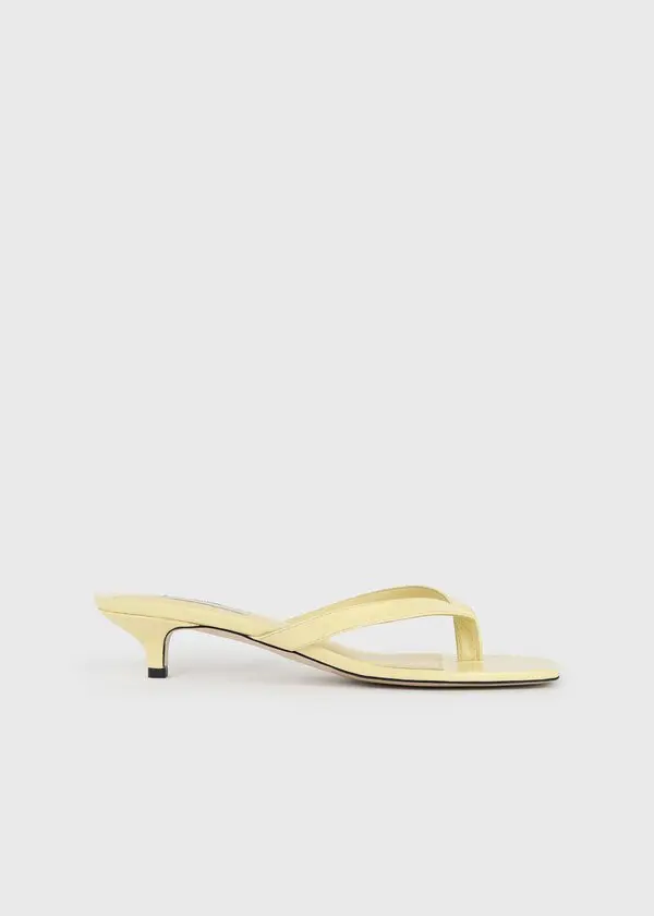 TOTEME Naplack Heeled Flip Flops