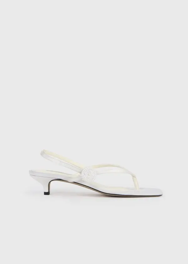 TOTEME Slingback Satin Flip Flops
