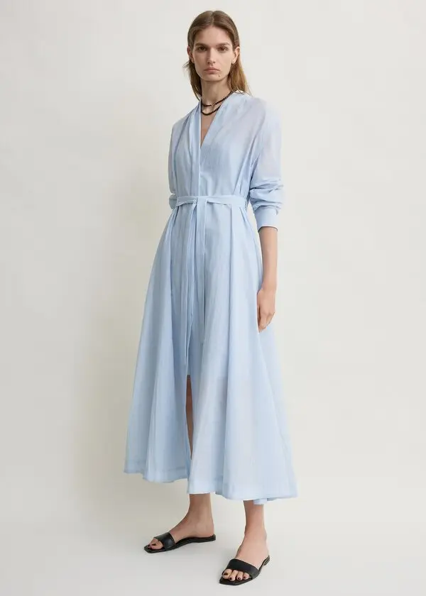 TOTEME Belted Cotton Voile Dress