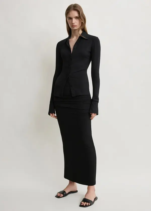 TOTEME Draped Jersey Skirt