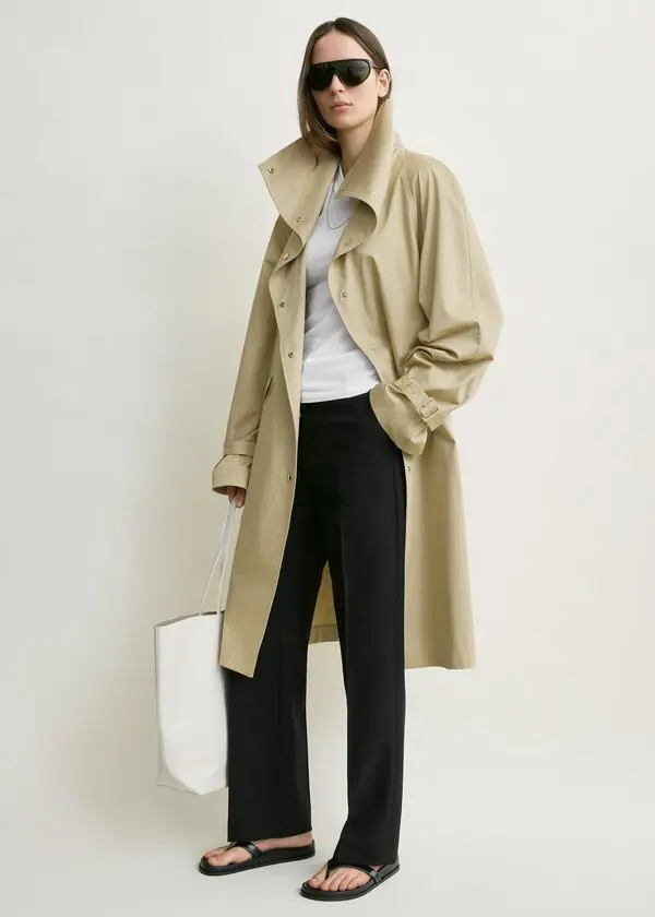 TOTEME Oversized Cotton Trench - Beige