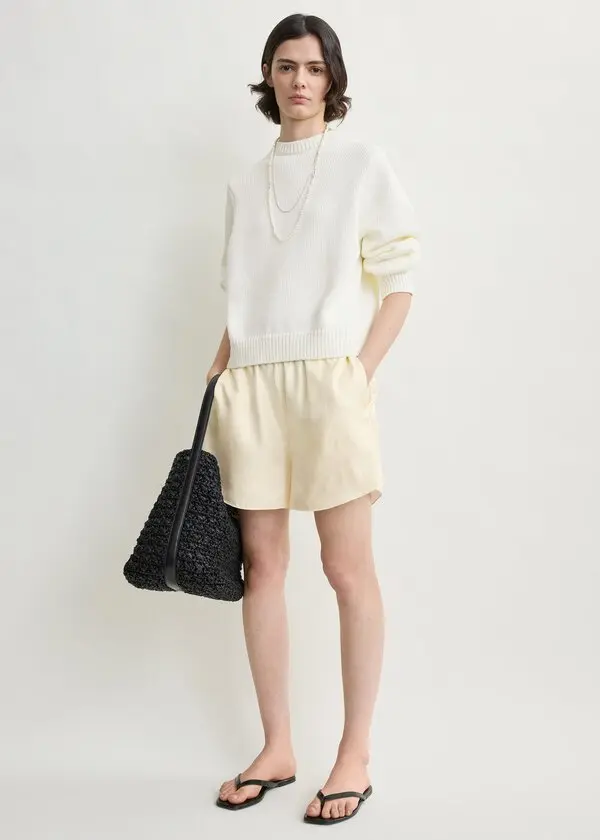 TOTEME Monogram Silk Pyjama Shorts