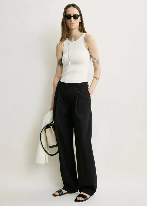 TOTEME Classic Compact Knit Tank - White