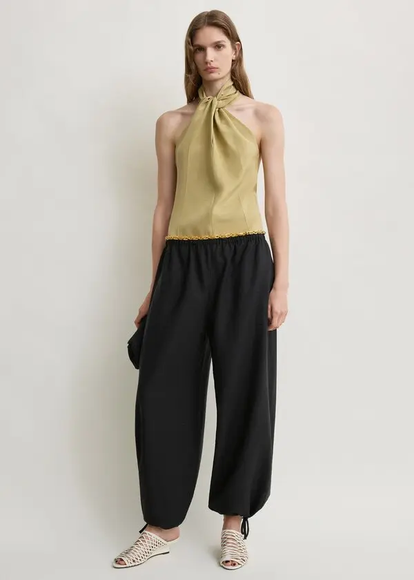 TOTEME Twist Halter Top - Cumin