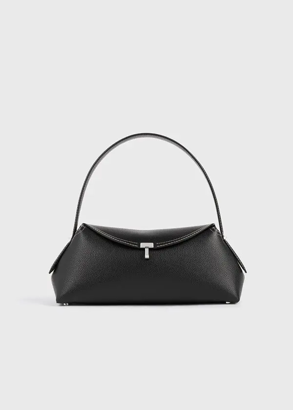 TOTEME T-lock Grained-leather Shoulder