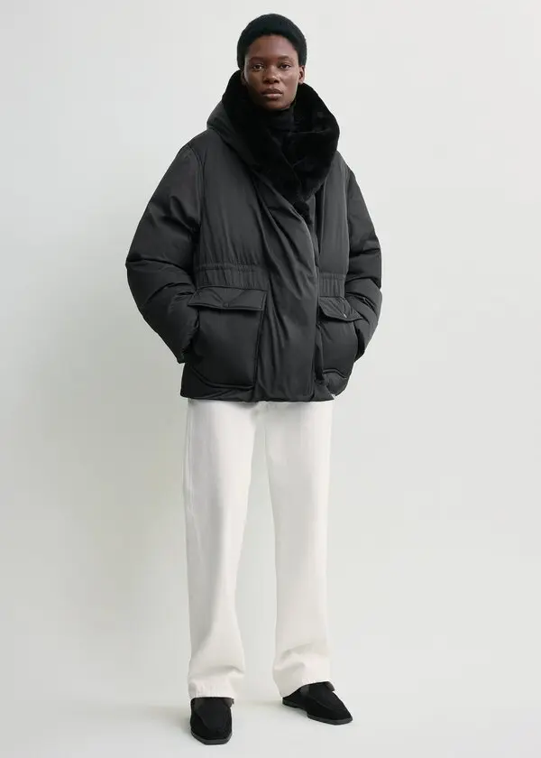 TOTEME Cinched Puffer Jacket - Black