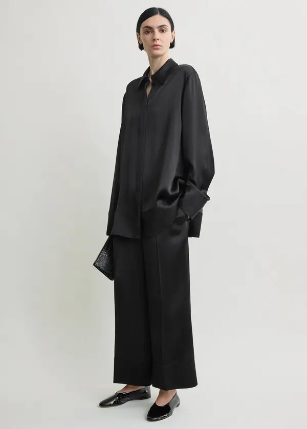 TOTEME Satin Drawstring Trousers