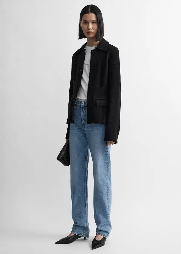 TOTEME Raw Hem Cotton Twill Jersey Jacket