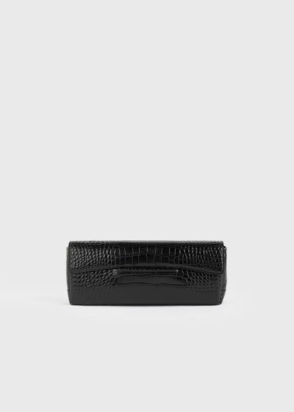 TOTEME Soft Croco-embossed T-clutch