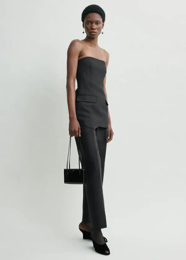 TOTEME Strapless Crepe Pocket Top