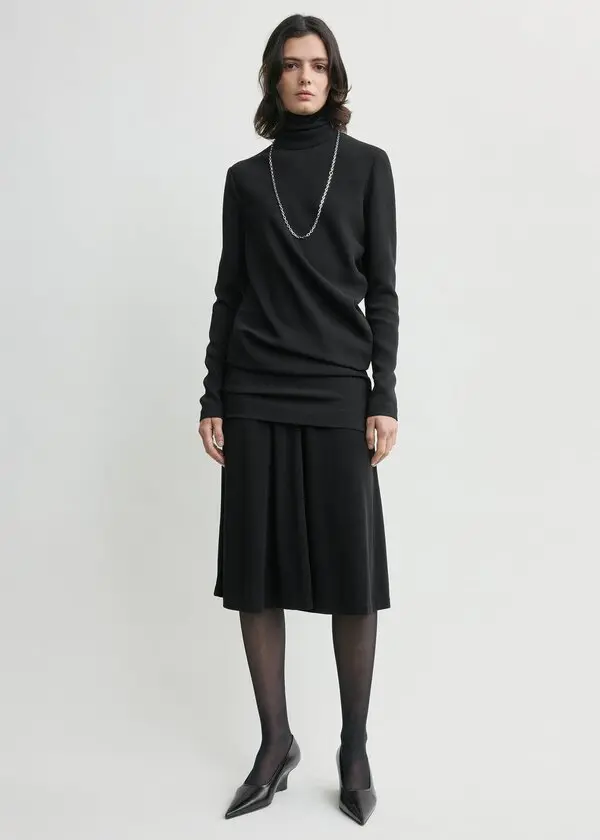 TOTEME High-neck Twist Blouse