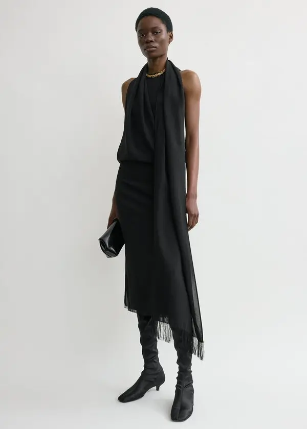 TOTEME Fringed Scarf Dress