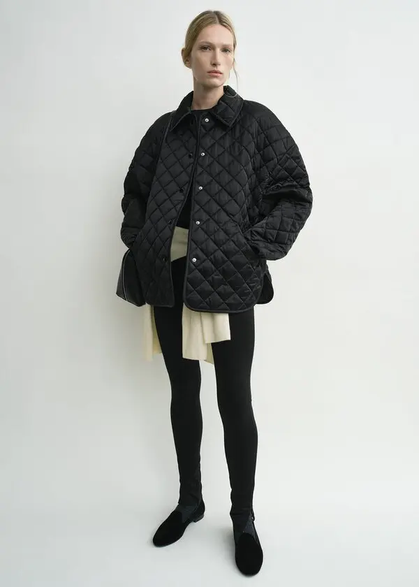 TOTEME Collared Quilted Jacket - Black