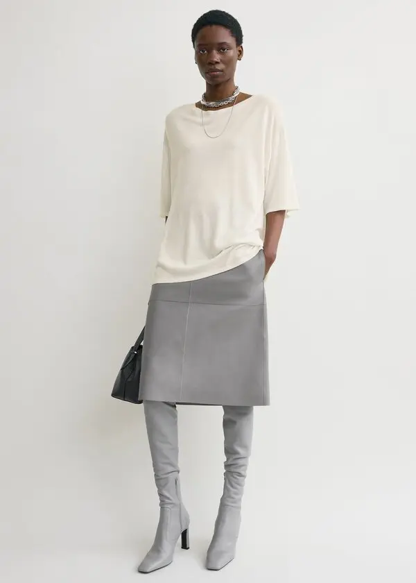TOTEME Paneled Leather Skirt