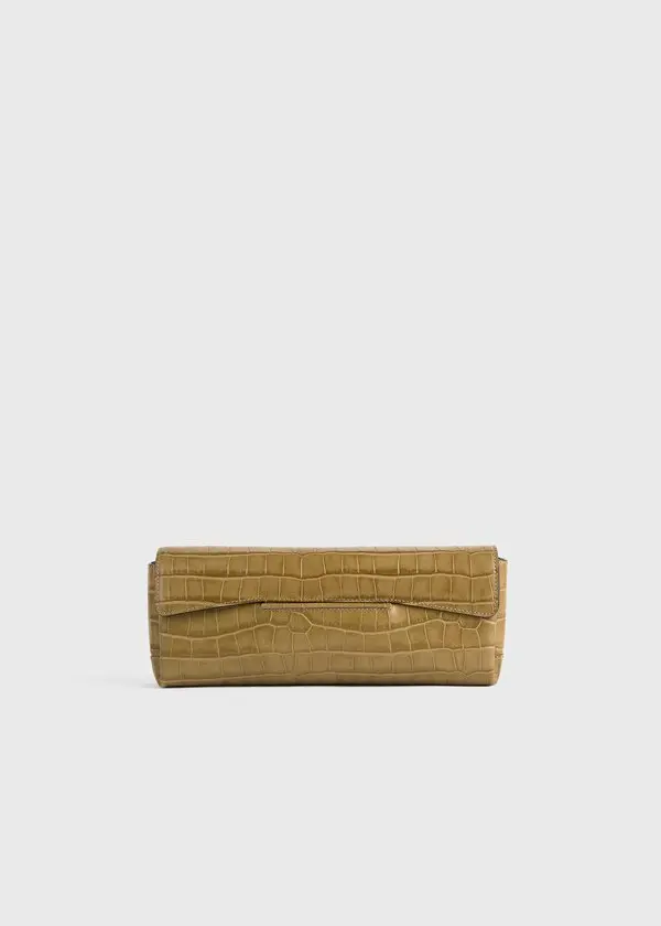 TOTEME Soft Croco-embossed T-clutch