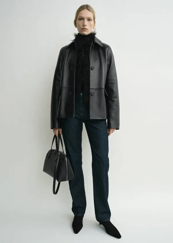 TOTEME Grained Leather Jacket