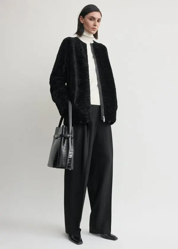 TOTEME Zipped Teddy Shearling Jacket