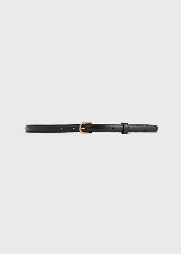 TOTEME Thin Leather Belt - Black