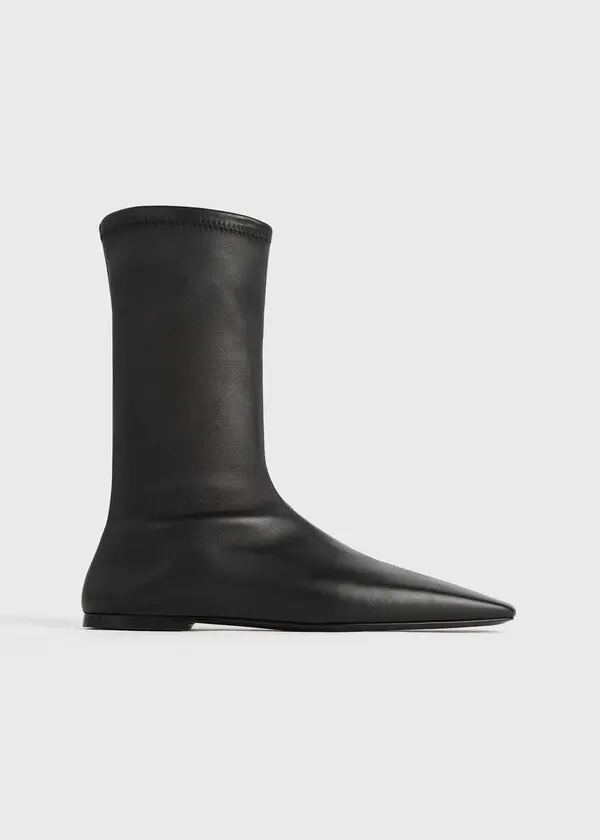 TOTEME Leather Sock Boots