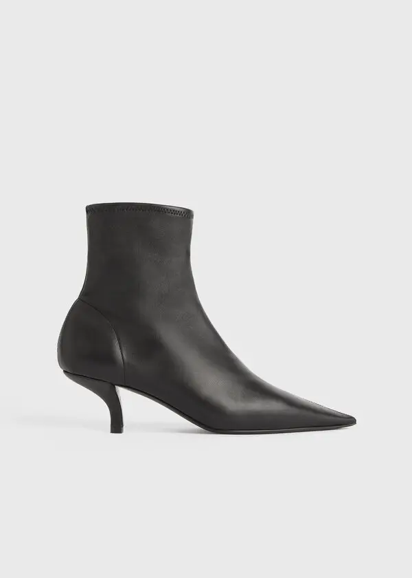 TOTEME Nappa Heeled Sock Boots - Black