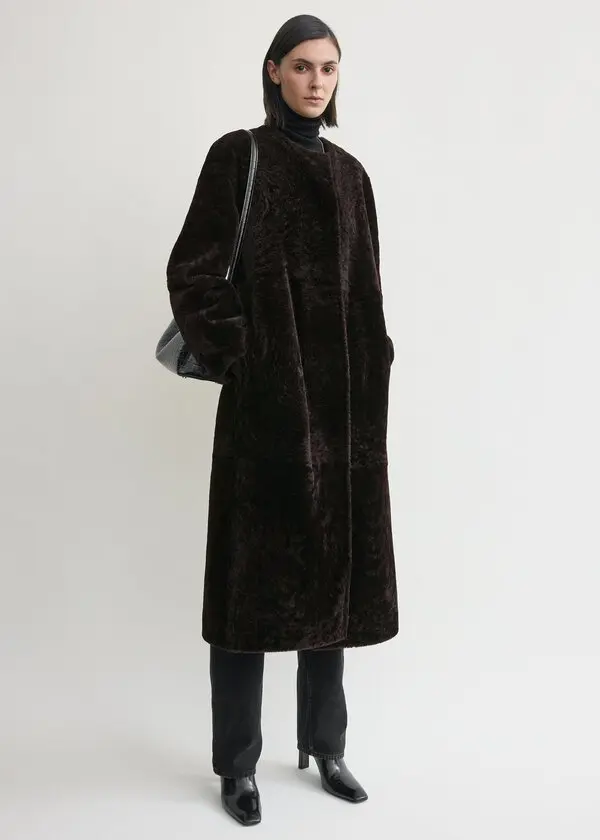 TOTEME Soft Shearling Coat